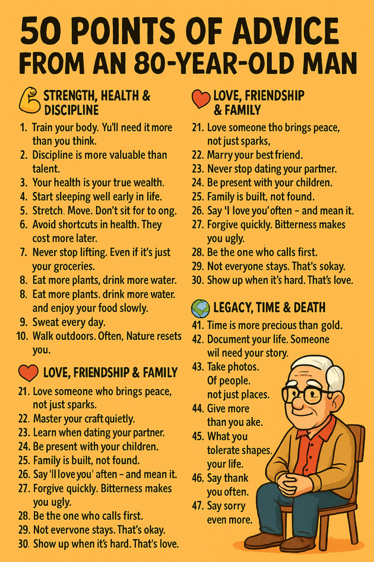50 Points of Advice from an 80-Year-Old Man – Step-by-Step, Deeply ...