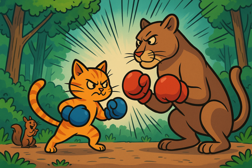 Cat vs Puma: The Most Unequal Battle in History - SANSANI