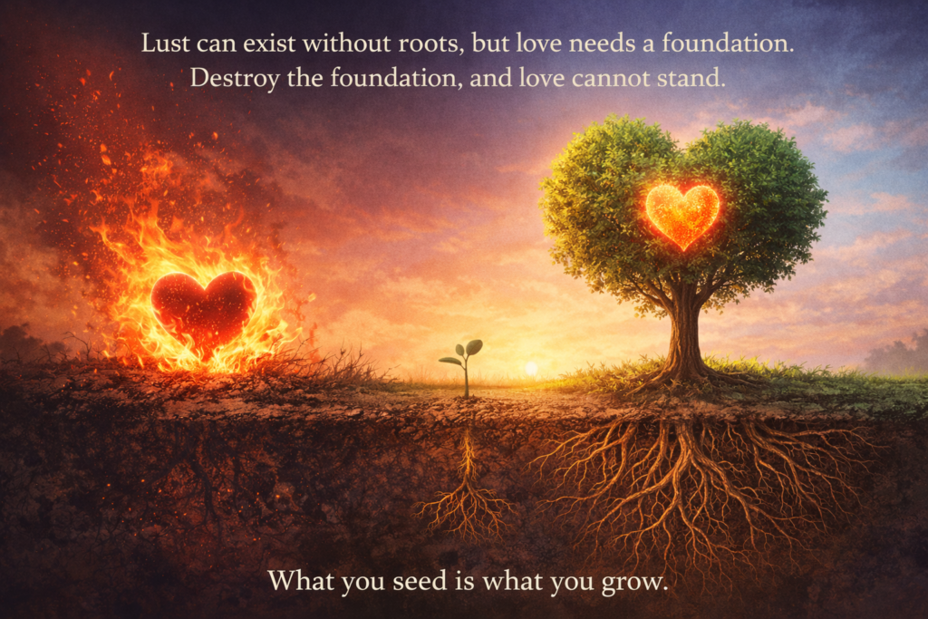 Lust Can Exist Without Roots, but Love Needs a Foundation - SANSANI