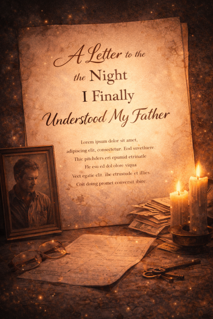 A Letter to the Night I Finally Understood My Father - SANSANI